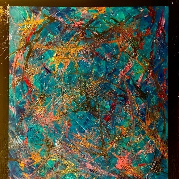 Art | Metallic And Irredentist Abstract Painting | Poshmark